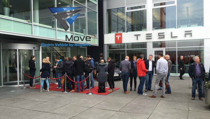 Model 3 Day: nu al in de rij voor de 'kleine' Tesla - Move elektrisch ...